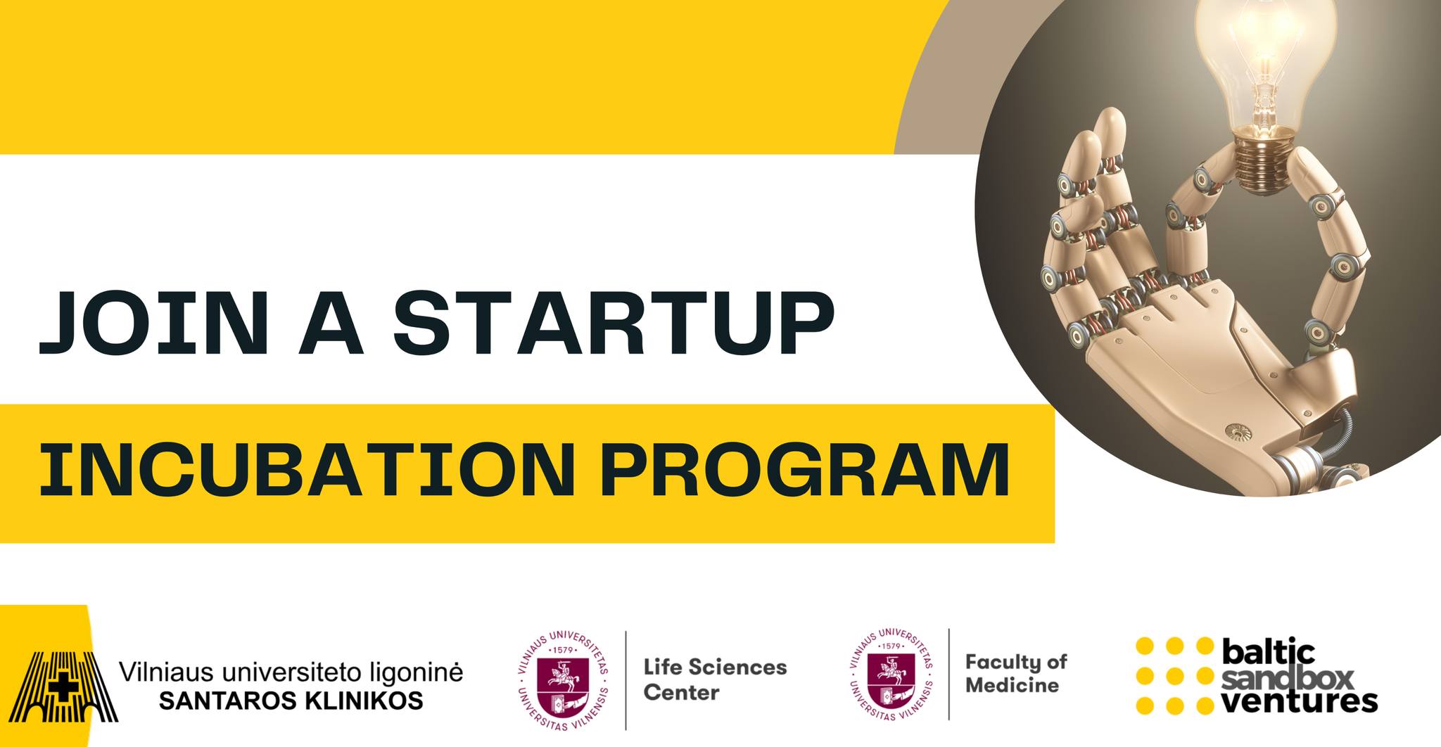 Join a Startup Incubation Program - Faculty of Medicine